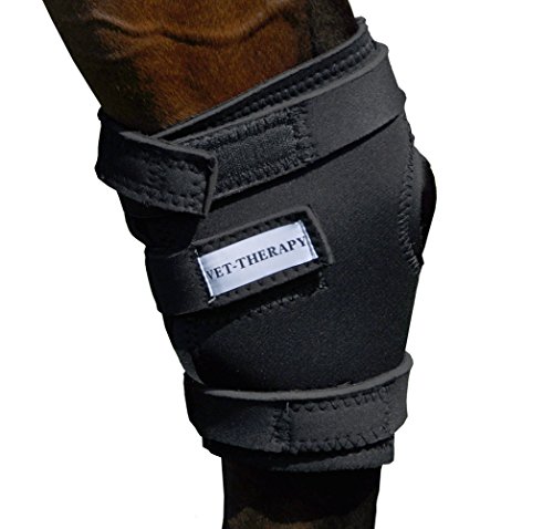 Vet Therapy 107836 Therapeutic Fir Fleece Lined Neoprene Horse Hock Supports (Set of 2), Small