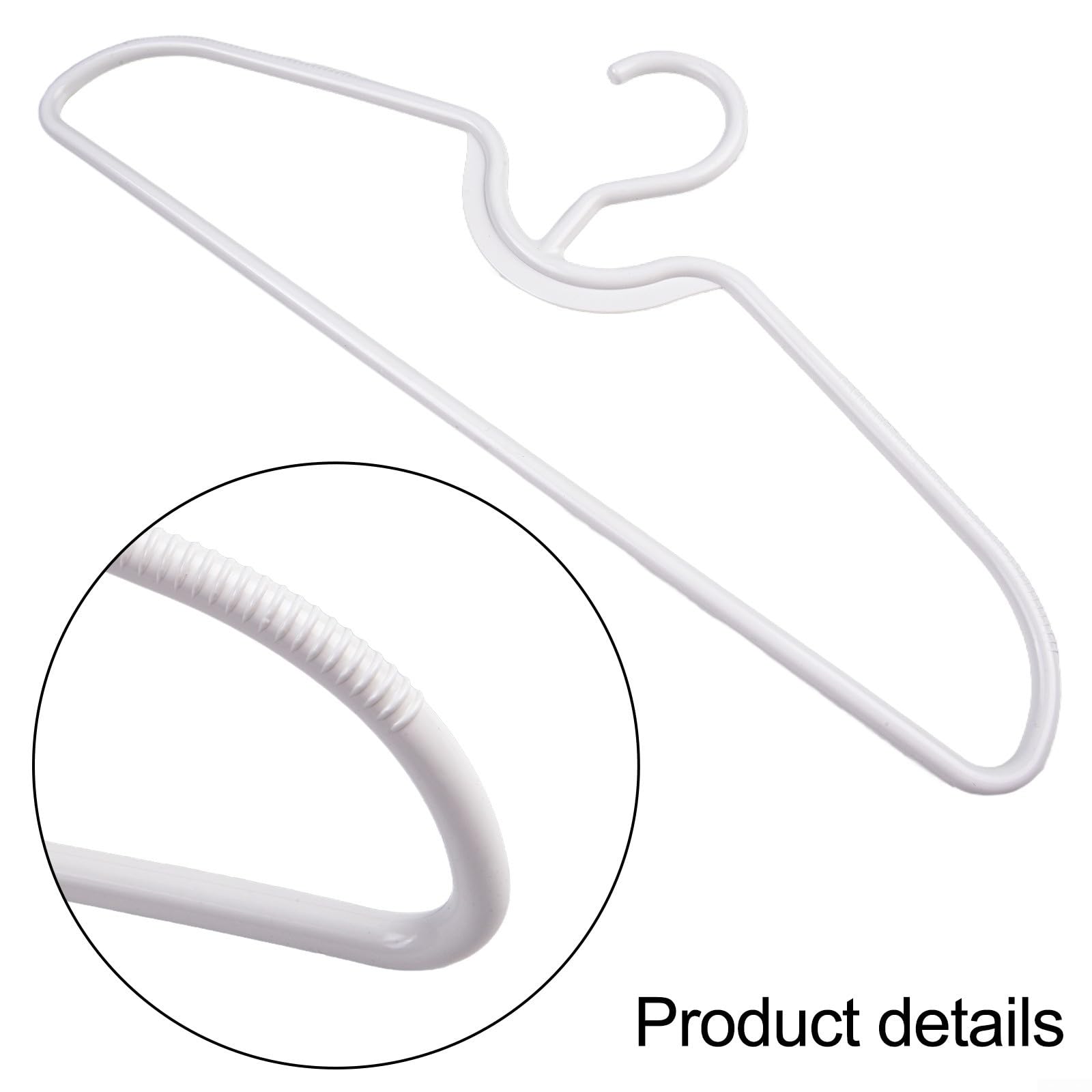 Clothes Hangers Short Neck Design Plastic Hangers Non-slip Short Neck Hanger for Jackets Pants Shirts(20pcs)