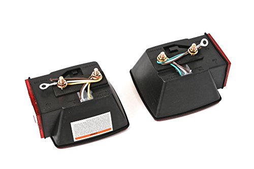 MAXXHAUL 70205 Trailer Light Kit - 12V All LED, Left and Right Waterproof Submersible for Trailers, Boat Trailer Truck Marine Camper RV Snowmobile, Red