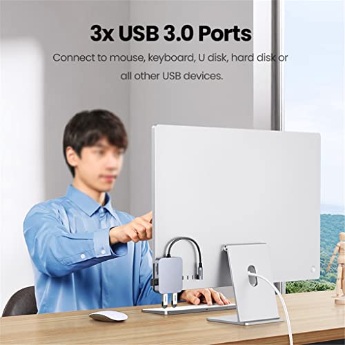 CXDTBH 5 in 1 Type UGREEN USB C HUB to USB 3.0 5Gbps TF/SD Card 104MB/s Accessories Magnetic
