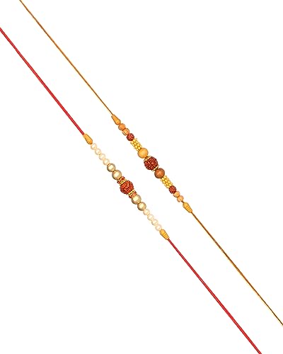 Chandan Simple Rakhi for Brother Small Bro Rakshabandhan Thread/Raksha Bandhan Rakhi (Design 4, Standard)