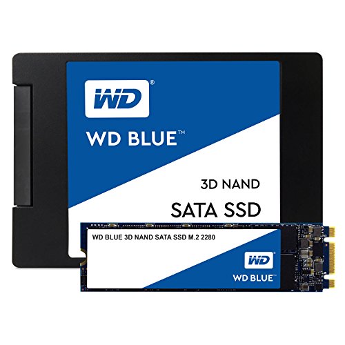 Western Digital 1TB WD Blue 3D NAND Internal PC SSD - SATA III 6 Gb/s, M.2 2280, Up to 560 MB/s - WDS100T2B0B