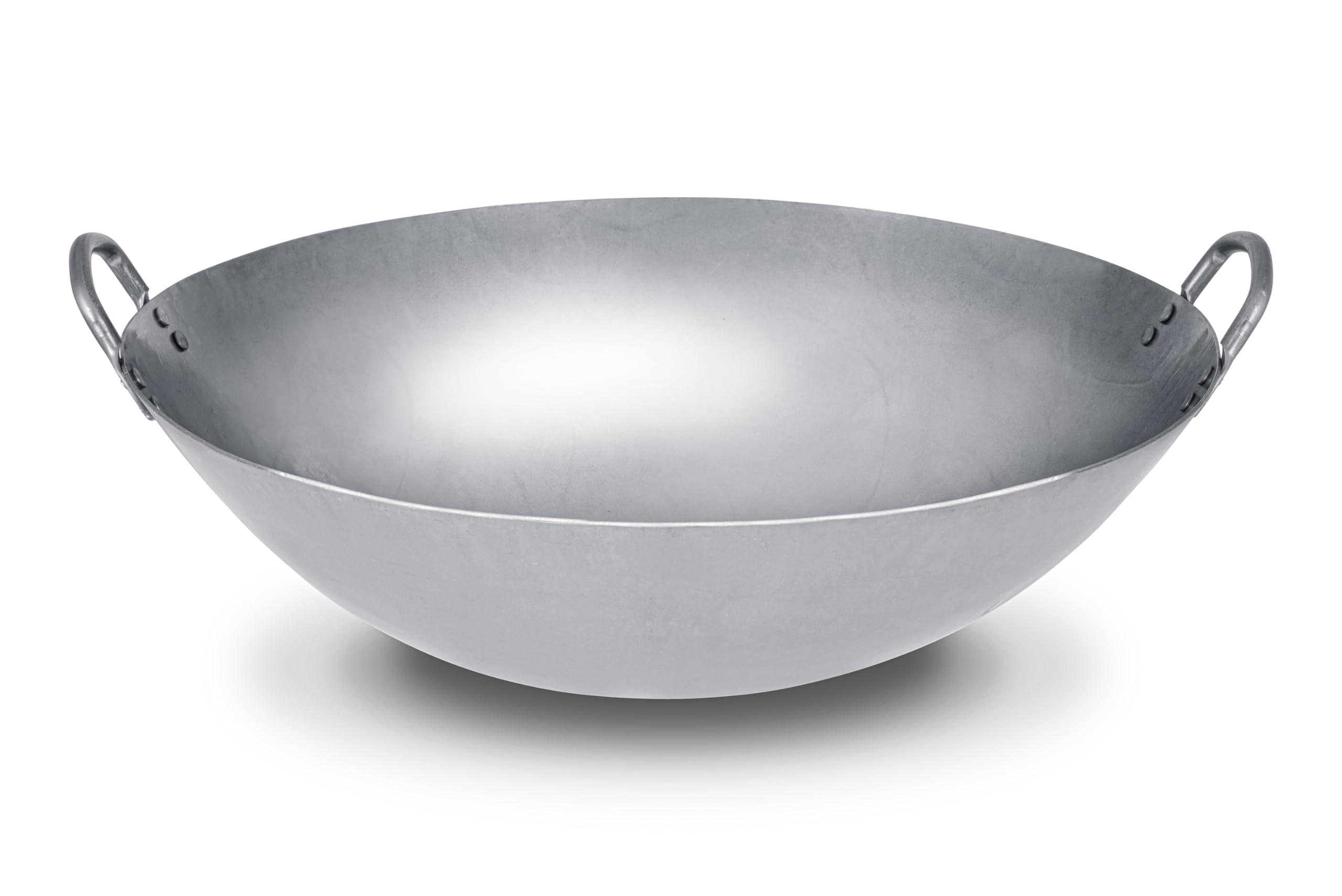 Craft Wok Large 18-Inch Heavy Canton Style Hand Hammered Carbon Steel Wok (Round Bottom) / 731W87-18in