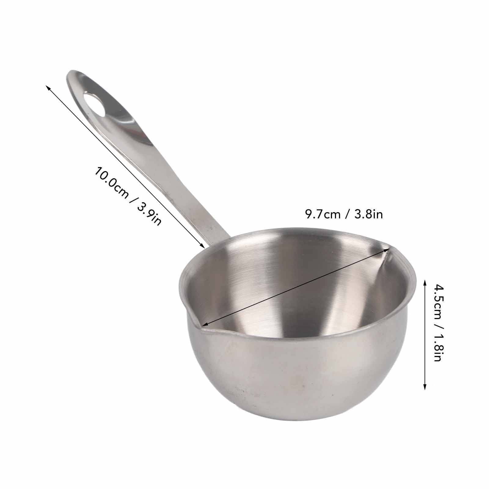 Stainless Steel Mini Butter Warmer Pot, Milk Warmer Pot, Small Saucepan Pot with Handle, Milk Pan Cookware for Induction Electric Gas Stoves (150ML)