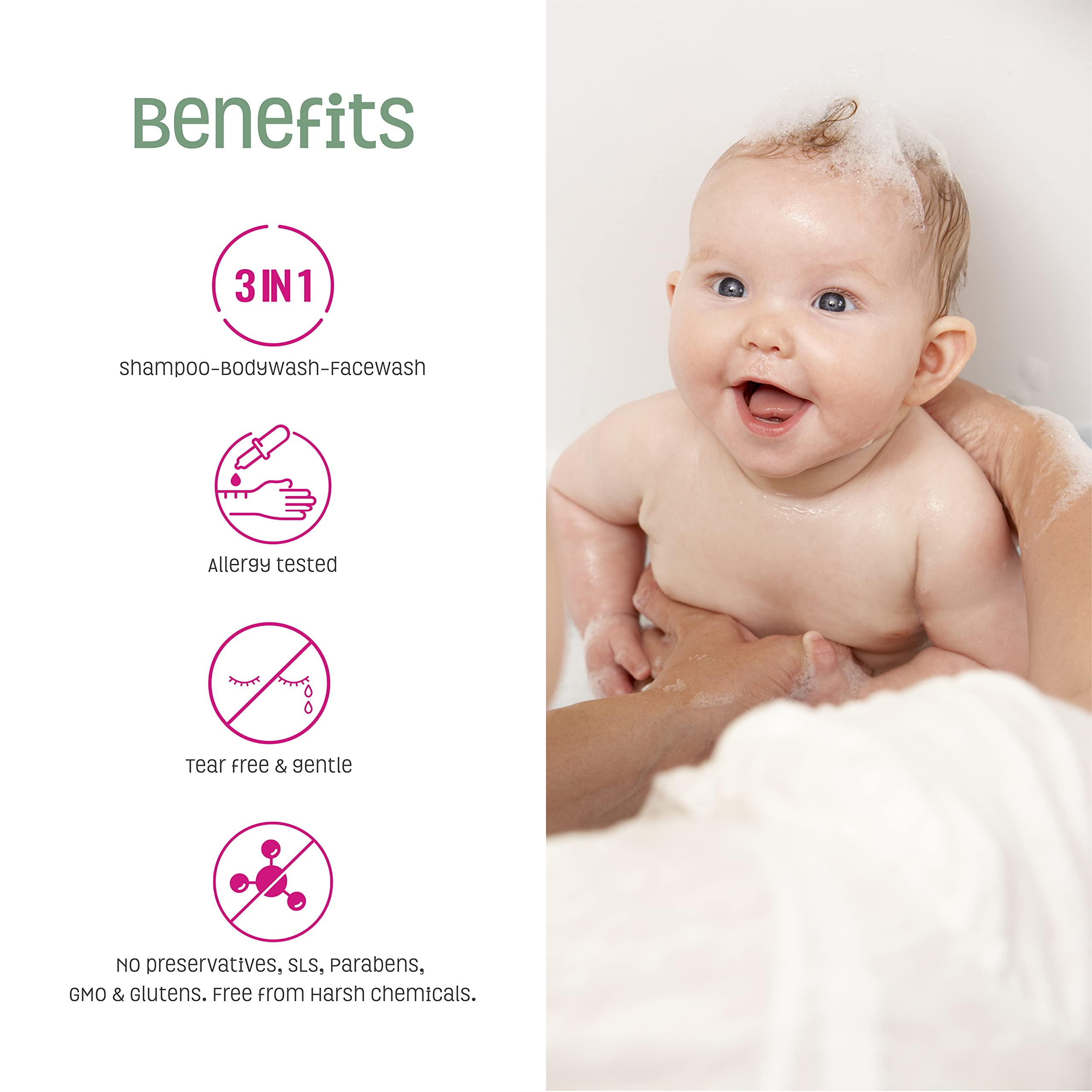Nature's Baby Conditioner & Detangler - Formulated for Problem and Sensitive Skin - Sulfate Free, No Artificial Fragrances and pH Neutral - Lavender Chamomile 8 oz