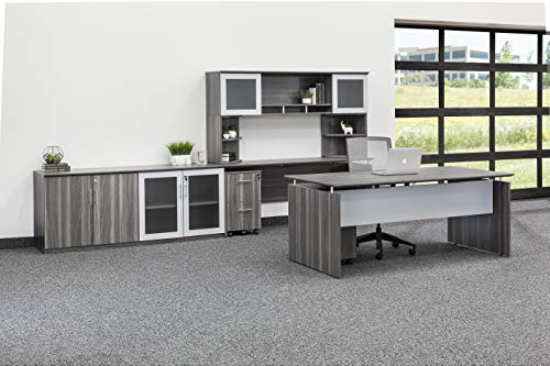 Mayline MNDS72LGS Medina Straight Edge Desk, 72 in, Gray Steel