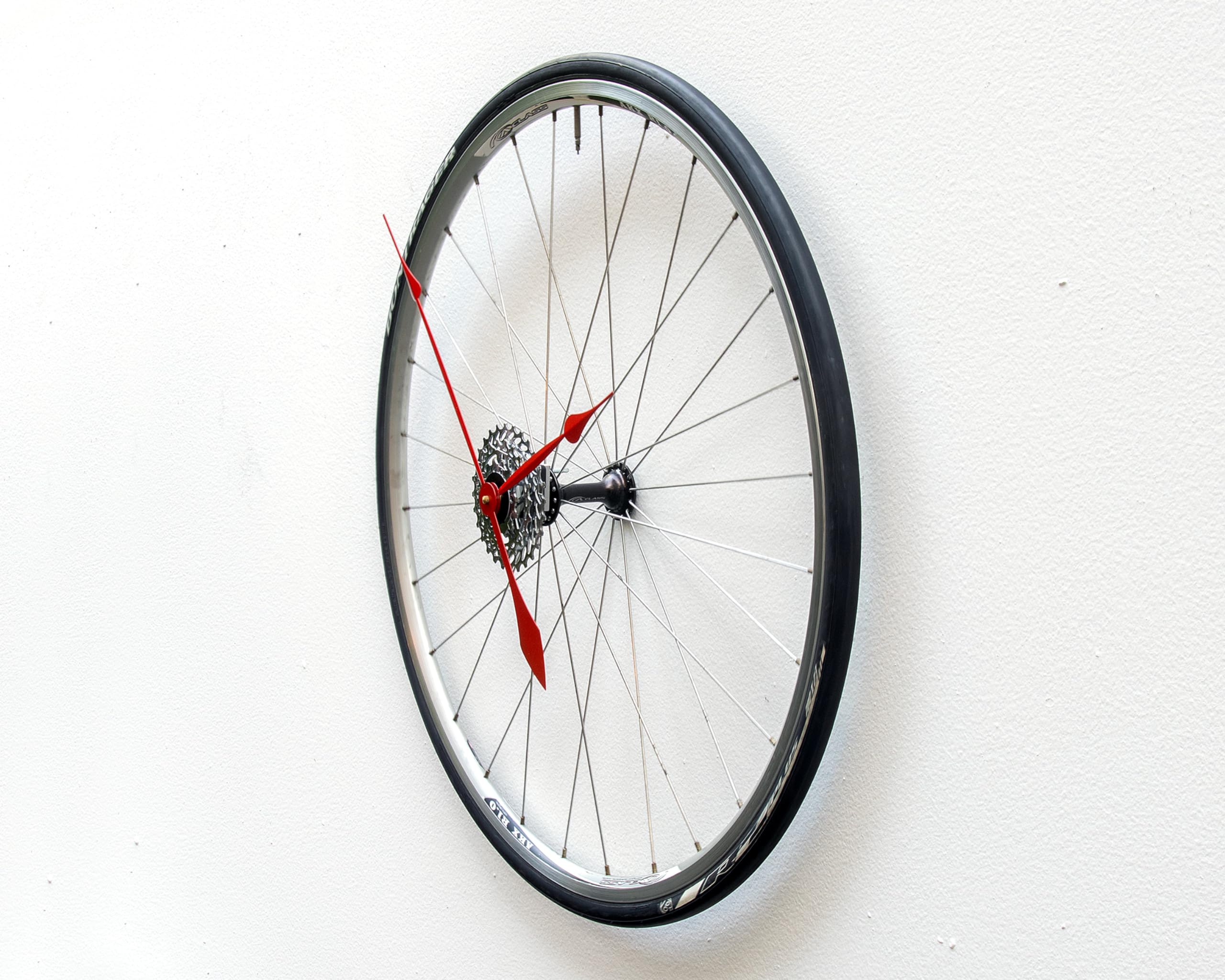 Bike Wheel Clock, Large, Wall, Cyclist, Unique, Steampunk, Decor, Bicycle, spoke, time, gear, cycle, recycle, upcycle, repurpose, reuse,