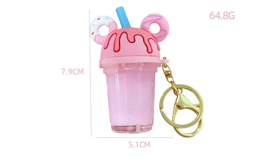 Kawaii Donut Boba Keychain (Blue)