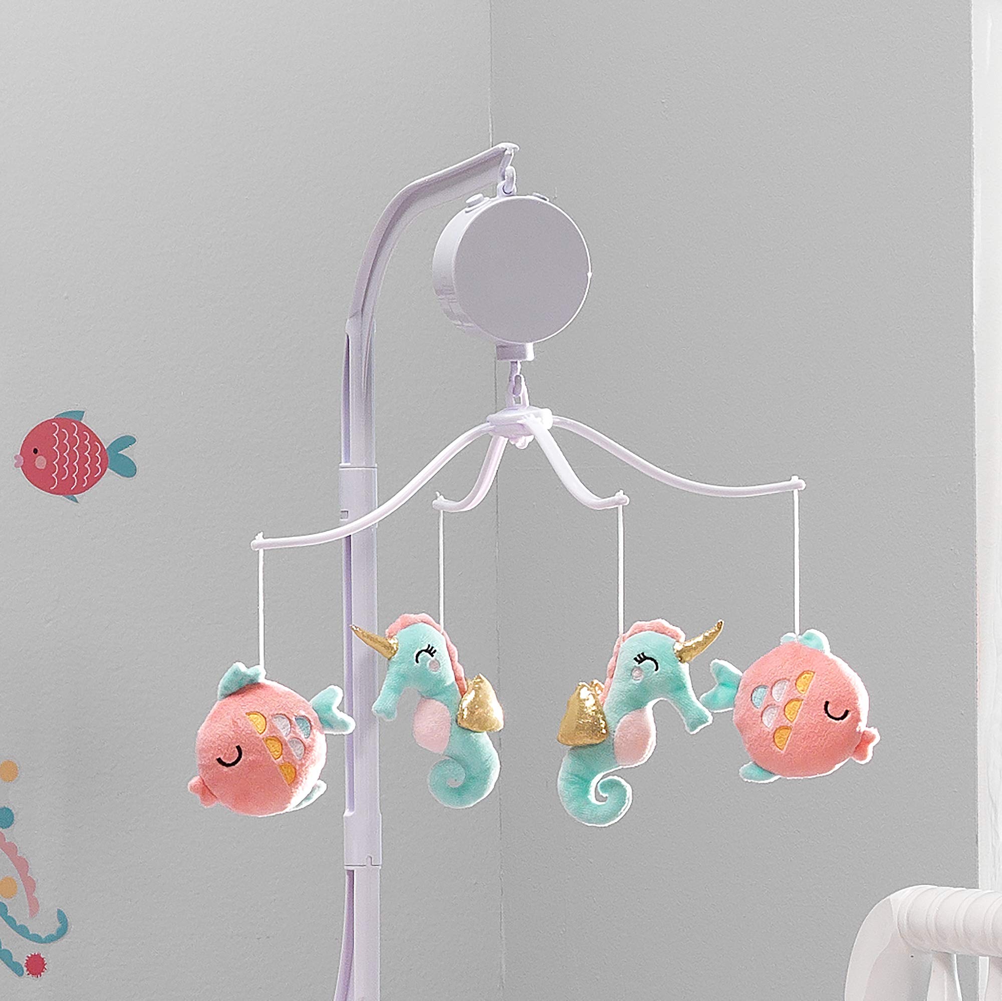 Bedtime Originals Ocean Mist Musical Baby Crib Mobile, Multicolor