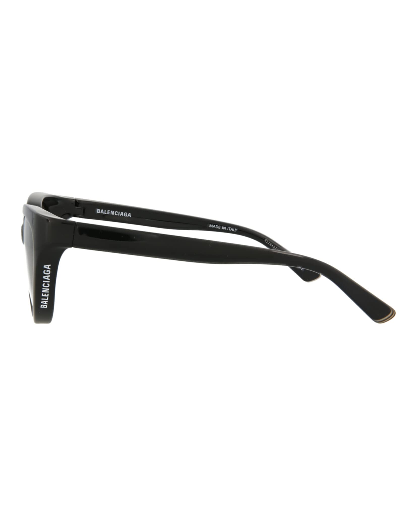 Balenciaga Women's Classic Logo Cat Eye Sunglasses, Black-Black-Grey, One Size