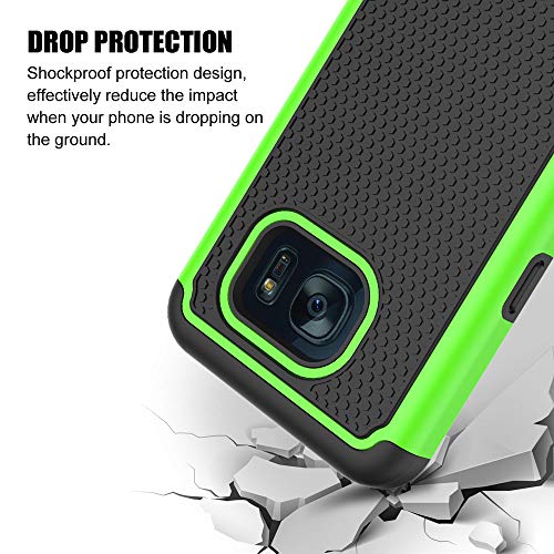 SYONER Galaxy S7 Case, [Shockproof] Defender Protective Phone Case Cover for Samsung Galaxy S7 (5.1", 2016) [Green]