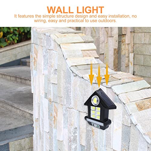 ibasenice 1 Set of Solar Sensor Wall Lamp Outdoor Street Garden Lighting Lamp for Home