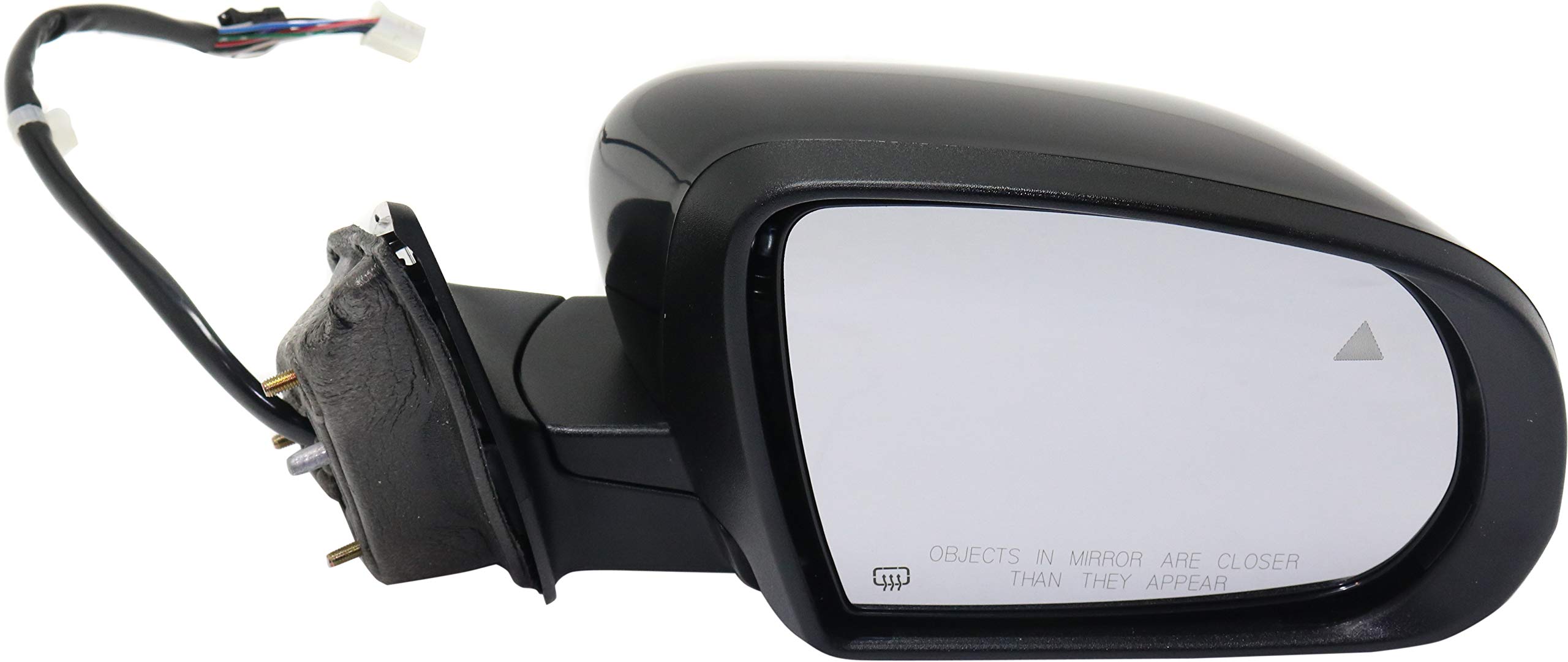 Kool Vue Passenger Side Power Heated Mirror for Jeep Cherokee 2014-2018 Manual Fold With Signal Light, Blind Spot Monitor, Memory & Puddle Lamp; Without Auto-Dimming Paintable