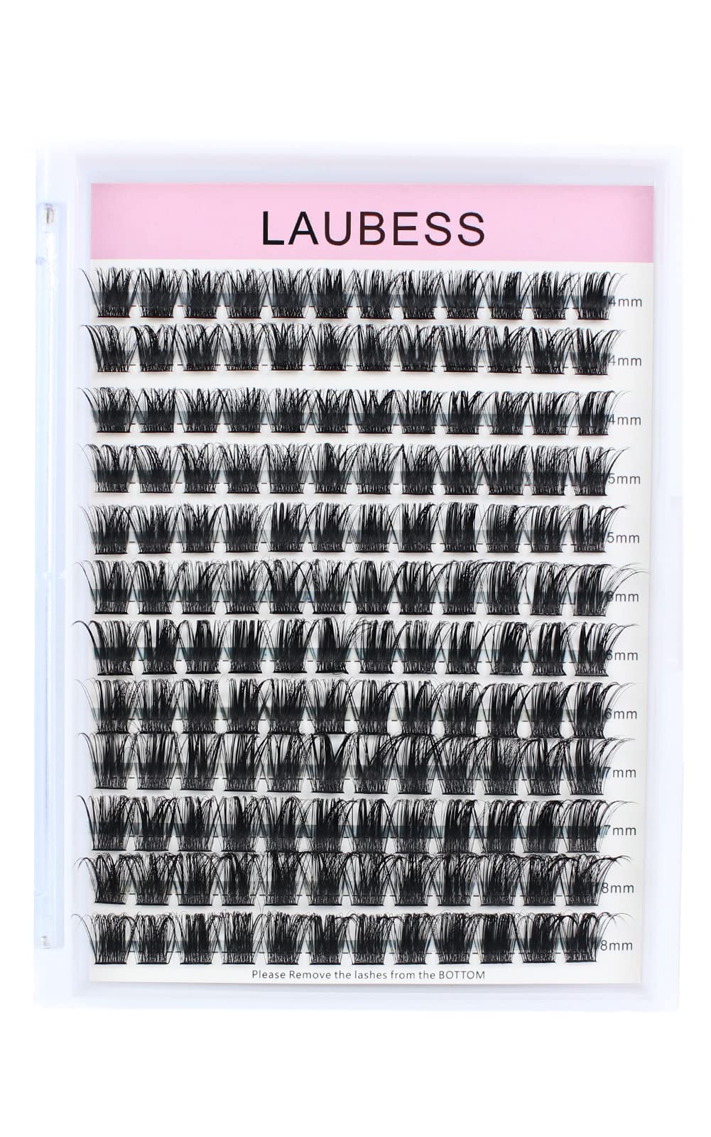 Cluster Lashes 14-18mm 144pcs Individual Lashes Volume Eyelash Clusters Mixed Tray DIY Lash Extension Fluffy Cluster Eyelash Extensions Kit Soft Lash Clusters (01-0.07D, 14-18mm)