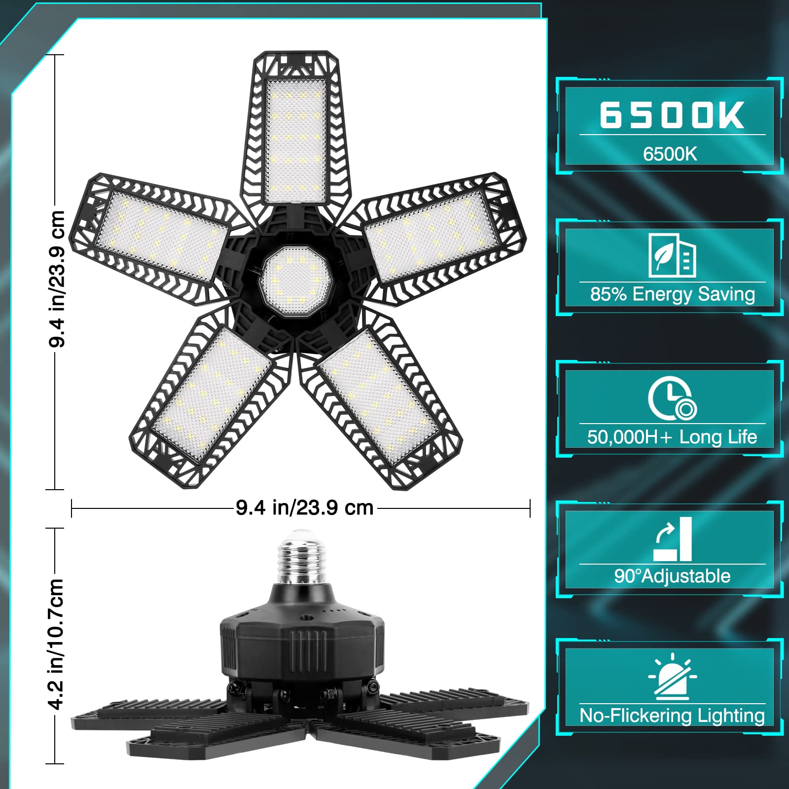 ISKYDRAW LED Garage Lights 160W, 8 Pack Shop Lights for Garage 16000LM 6500K Garage LED Lights, Screw in Lighting Bulbs for Garage Basement Workshop Gym Barn
