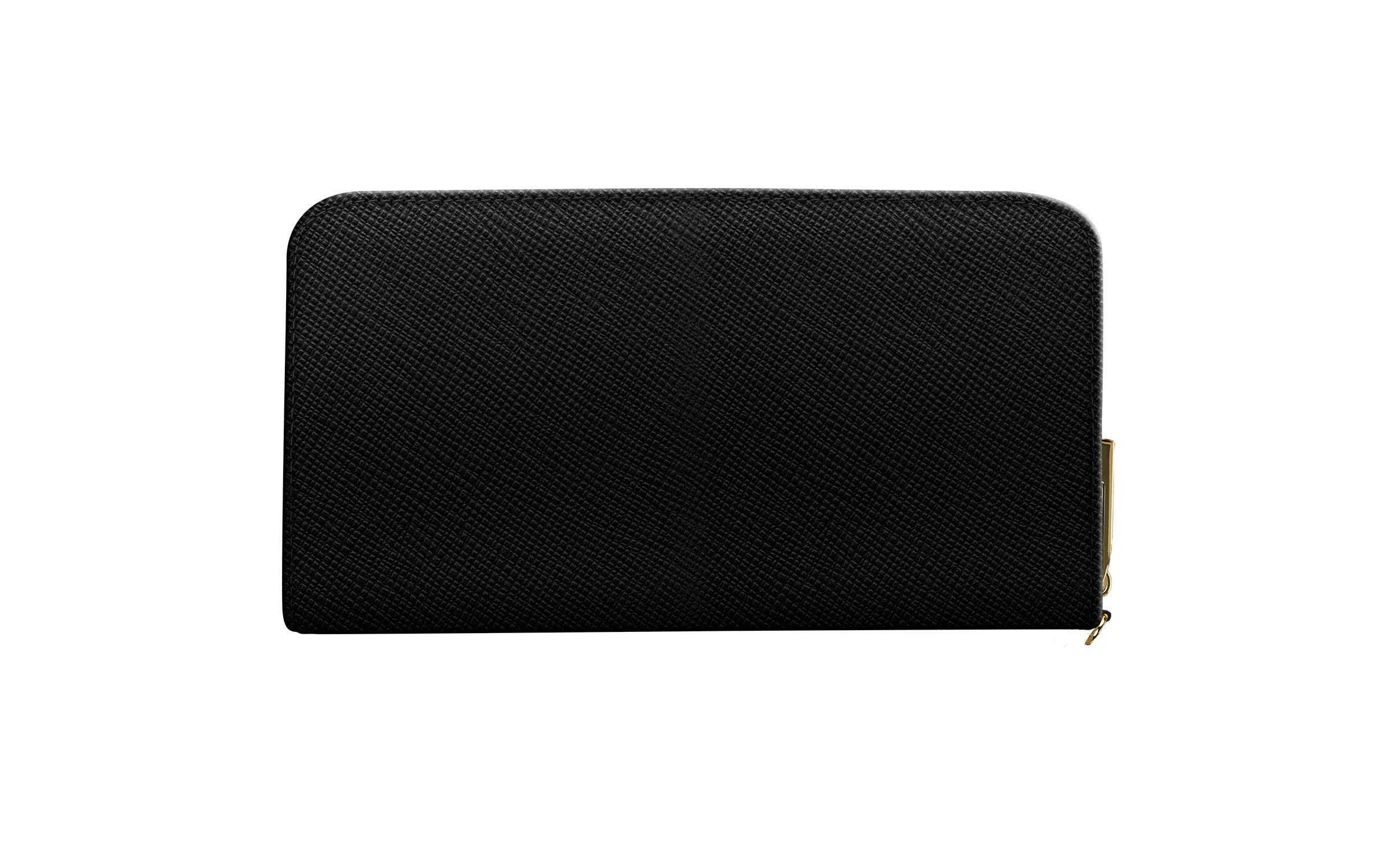 iDeal Of Sweden Chelsea Wristlet Wallet with Cellphone Pocket Clutch (Vegan Leather) (Saffiano Black)
