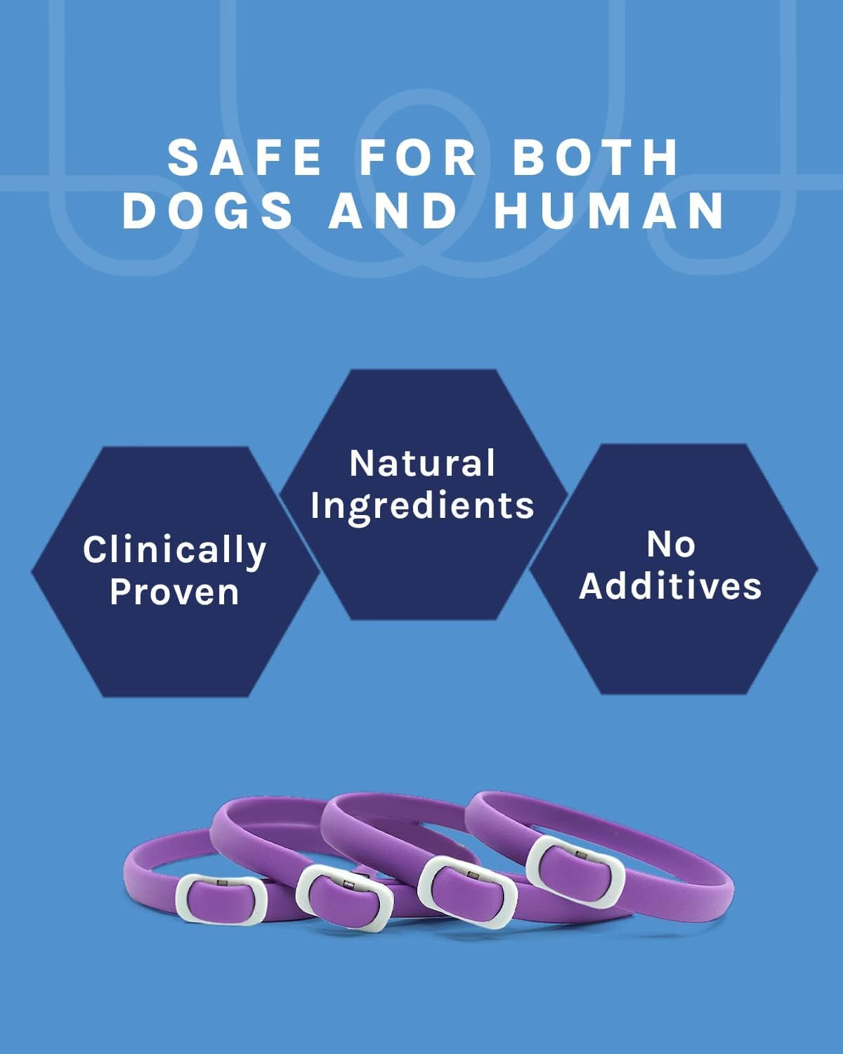 Calming Collar for Dogs - Adjustable Separation Anxiety Relief Dog - 60 Days Sustained Release of Pheromones for Small, Medium, and Large Dog Breeds, 4 Packs