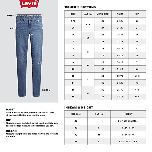 Levi's Women's Mid Length Shorts, Black And Black, 32