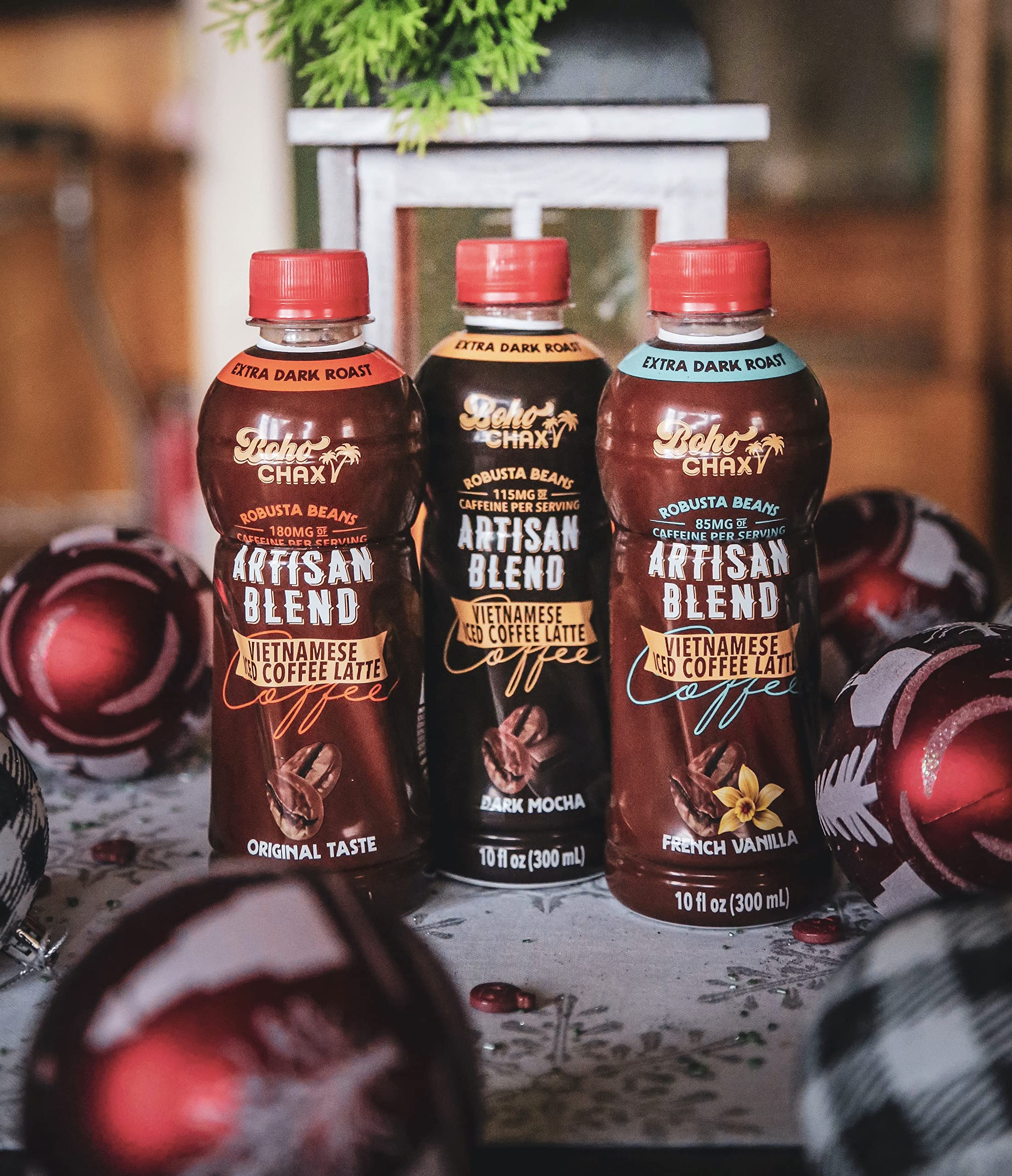 Boho Chax Vietnamese Iced Coffee Latte, Variety Pack with Traditional, Mocha and French Vanilla