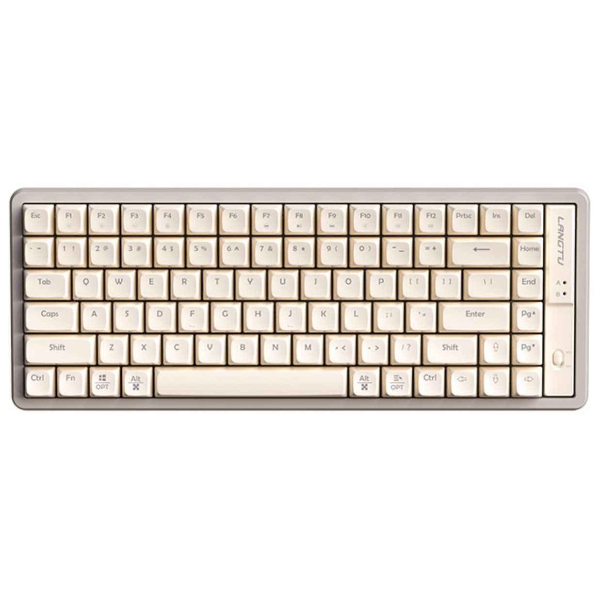 Cmokifuly GK85 Wired Mechanical Keyboard,Bulit-in Noise-Absorbing Pad MDA Profile Keycaps Mechanical Linear Switches Keyboard for Mac/Win System Gaming Keyboard (White)