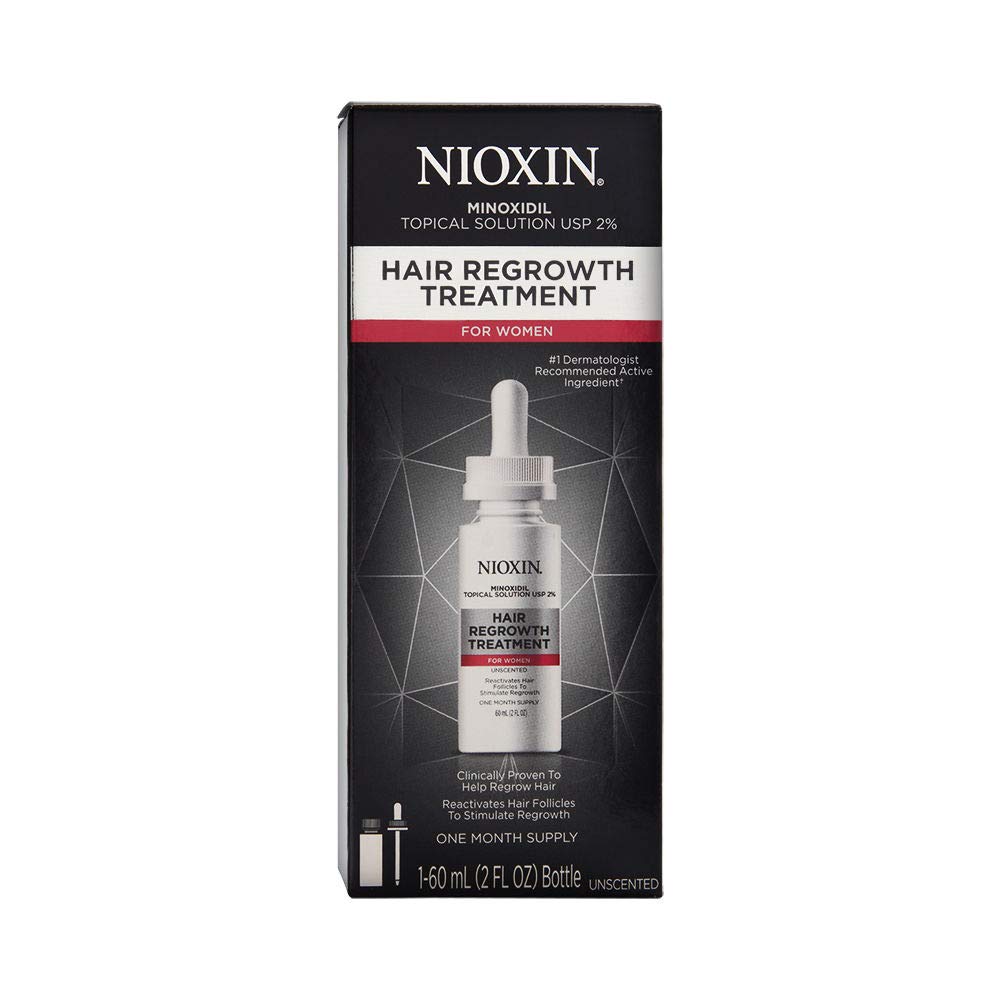 Nioxin Hair Regrowth Treatment for Women with Minoxidil 2%, 1 Month Supply, 2 oz