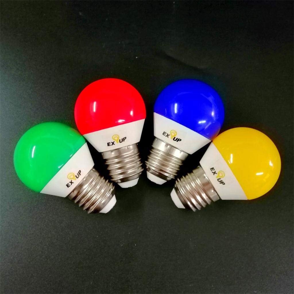IEasⓄn _Home Kitchen, LED Light-AC 220V 5W E27 RGB LED Colorful Lantern Light Bulb (Green)