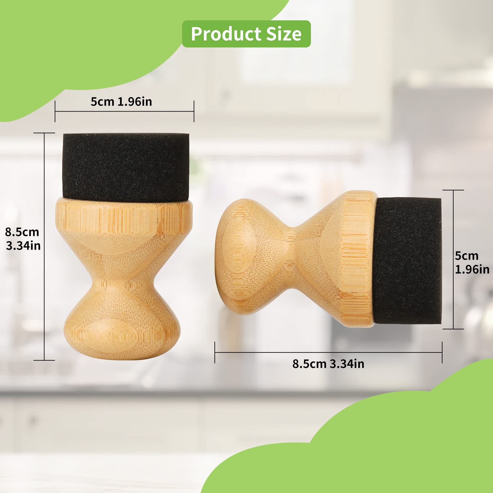 DEBETOOL 2Pack Cutting Board Oil Wax Applicator for Food Grade Mineral Oil Board - Natural Bamboo Applicator for Cutting Boards,Wooden Spatula,Spoon and Other Utensils