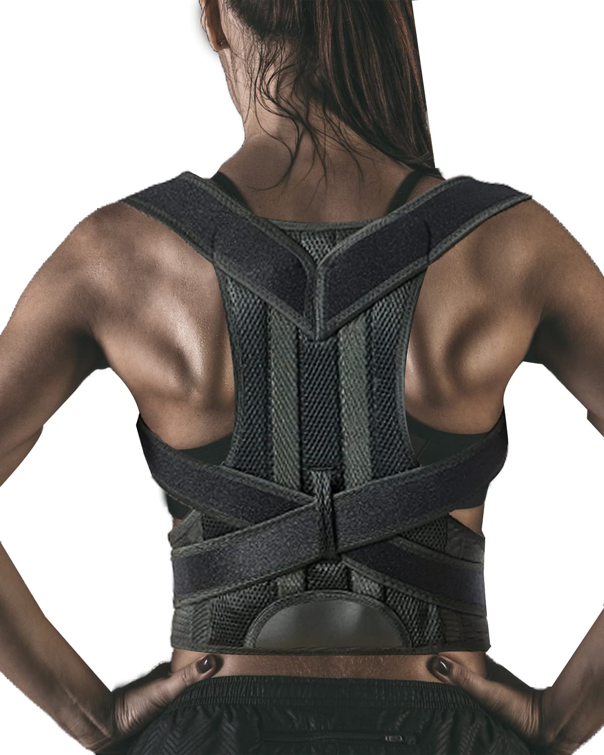 Back Brace Posture Corrector for Women and Men Back Lumbar Support Shoulder Posture Support for Improve Posture Provide and Back Pain Relief (Medium)