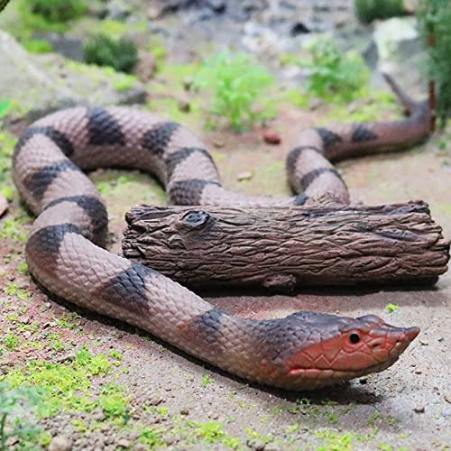 BEEBY Fake Snake Model - Scary Prank Snake Model,Snake Toy Agkistrodon Acutus Figure Practical Jokes for Halloween Prank Props Garden Yard Decoration