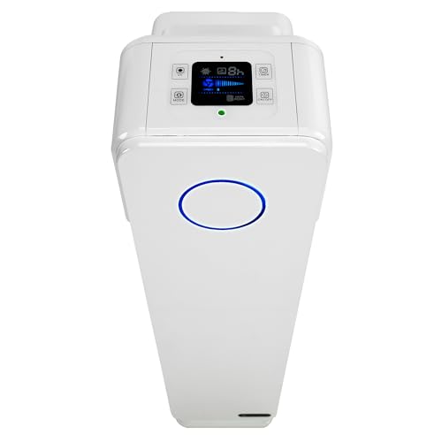 GermGuardian Air Purifier for Home, Large Rooms, H13 HEPA Filter, Removes Dust, Allergens, Smoke, Pollen, Odors, Mold, UV-C Light Helps Reduce Germs, 28 Inch, White, AC5350W