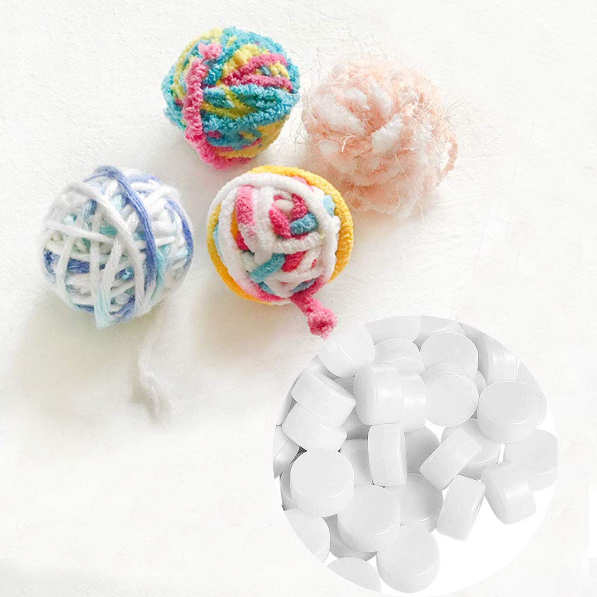 Iceyon 100pcs Noise Maker Insert Rattle Toy Rattle Box Repair Fix for Baby Pet Dog 22mm