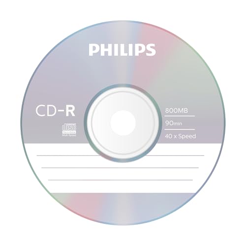 Philips CD-R 800 MB Data (Gbyte/90 Minuten, Multi Speed Recording 25er