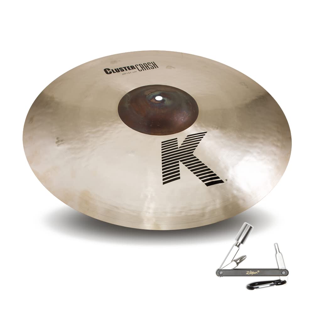 Zildjian K0935 20" K Cluster Paper Thin Weight Crash Cymbal - Traditional Finish With ZKEY