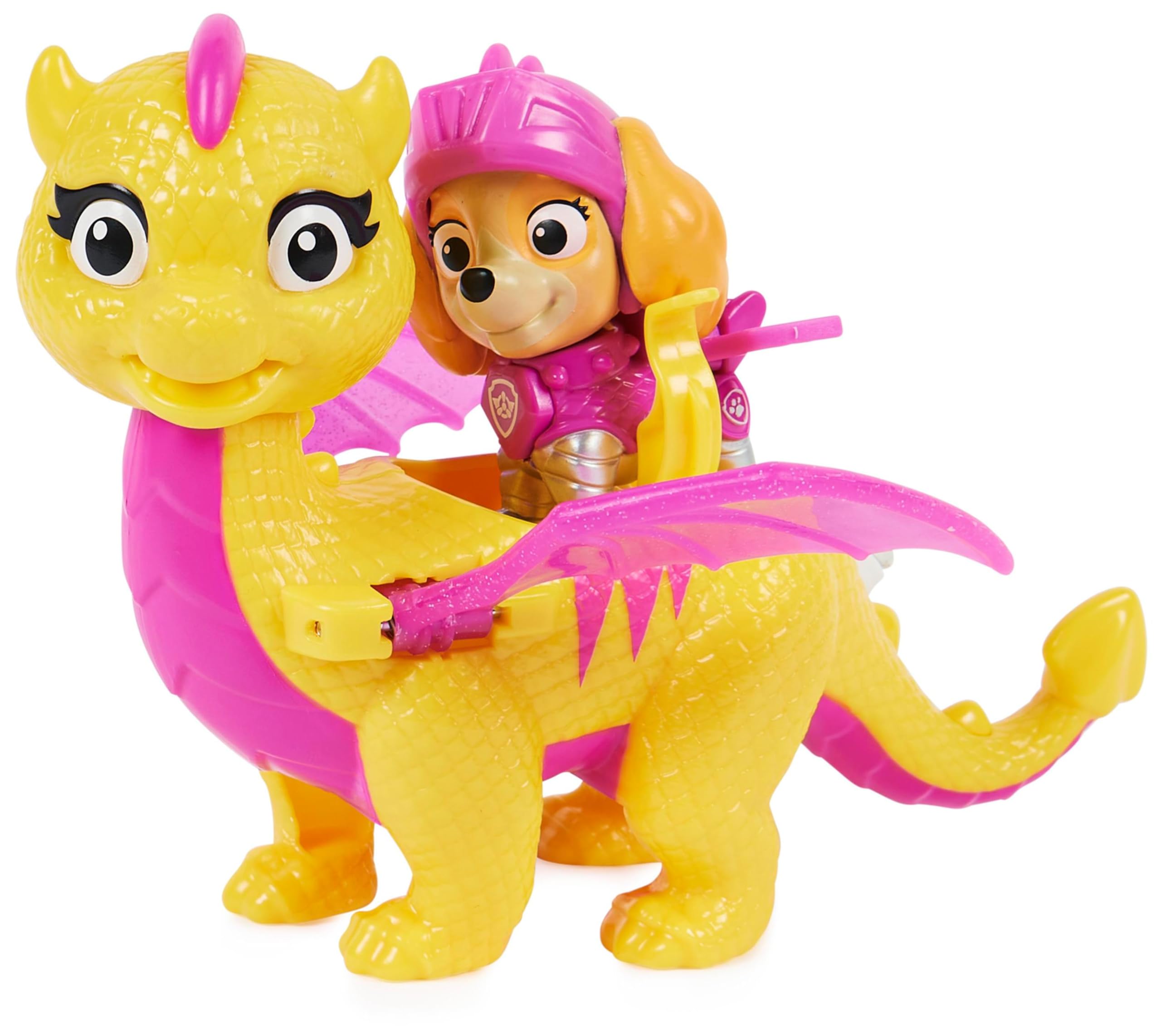 Spin Master 6063594 PAW Patrol Rescue Knights Skye and Dragon Scorch Action Figures, Set of 2