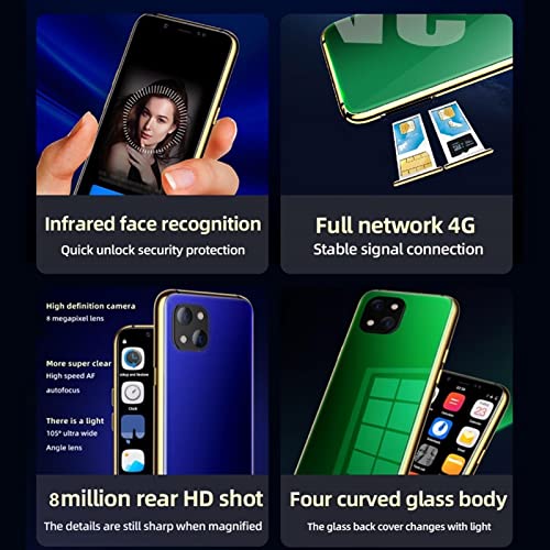 CUIFATI Mini Smartphone for Kid, 3.5 Inch IPS Screen Unlocked Cell Phone, 3GB+32GB, 2023 New Child Phone Gifts (Green)