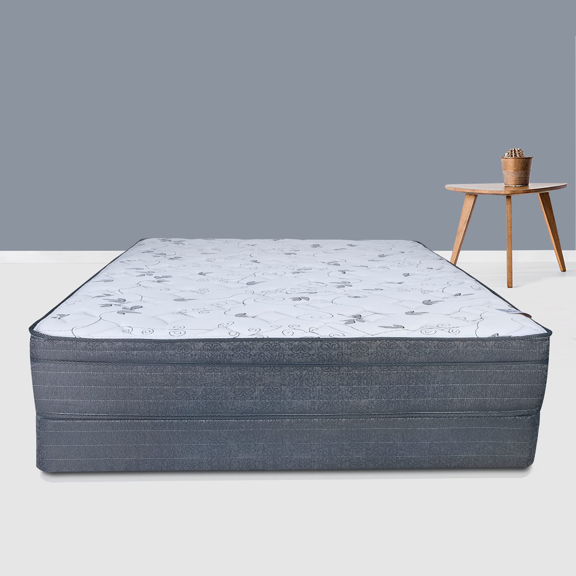 Greaton 13 Inch Foam Encased Mattress with Eurotop and 8 Inch Box Spring, Innerspring Mattresses for Pressure Relief, Comfortable Sleep, Supportive, Motion Isolation, Full XL