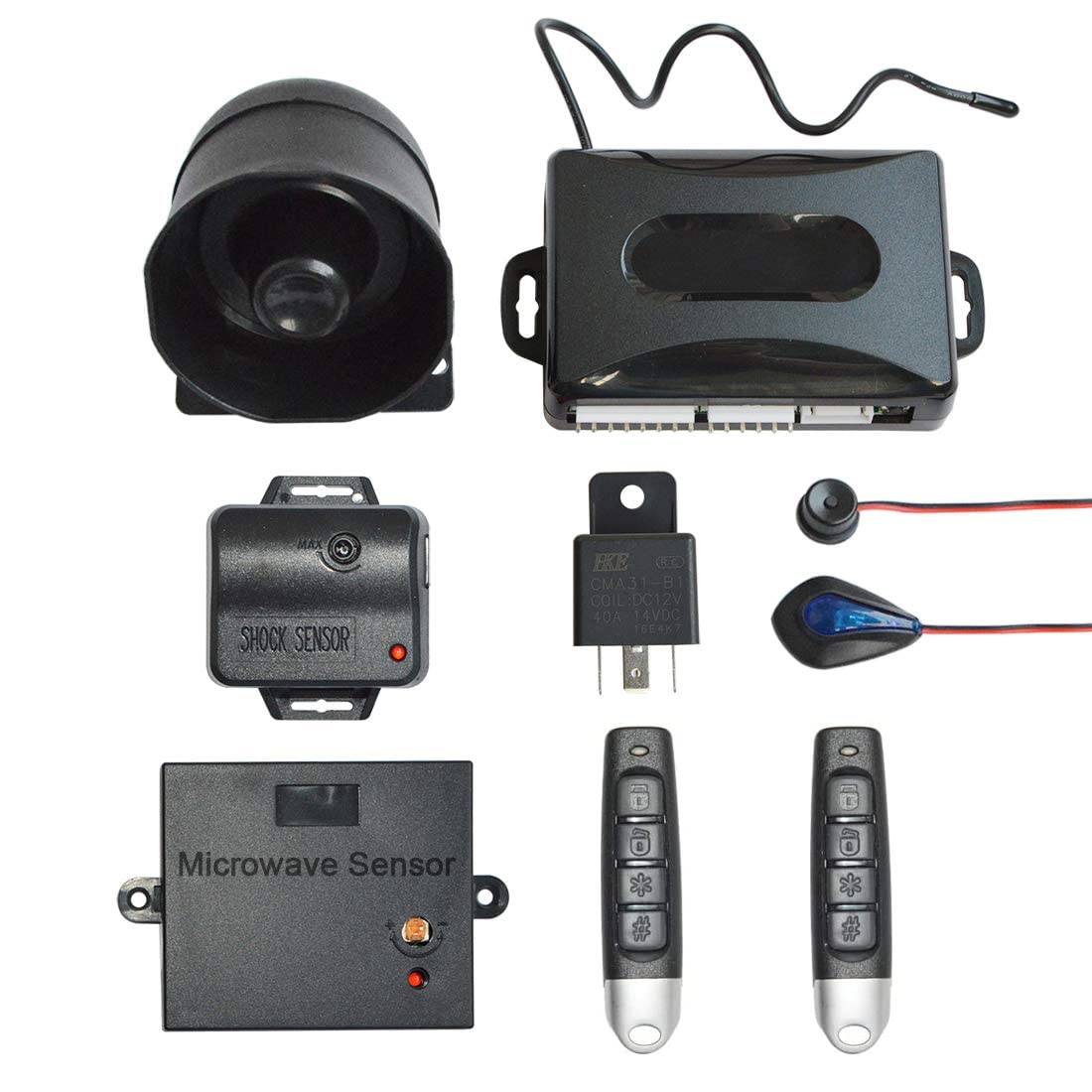 BANVIE 1 Way Car Security Alarm & Keyless Entry System