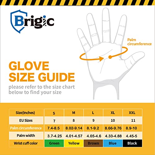 Brigic Winter Work Gloves for Men, Waterproof Work Gloves for Cold Weather, Insulated Freezer Gloves, Keep Working at 0℃/32℉, M 1 pair