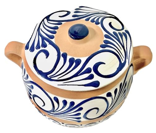 Canela Clay Bean Pot with Lid - Olla de Barro con Tapa 6 Qt