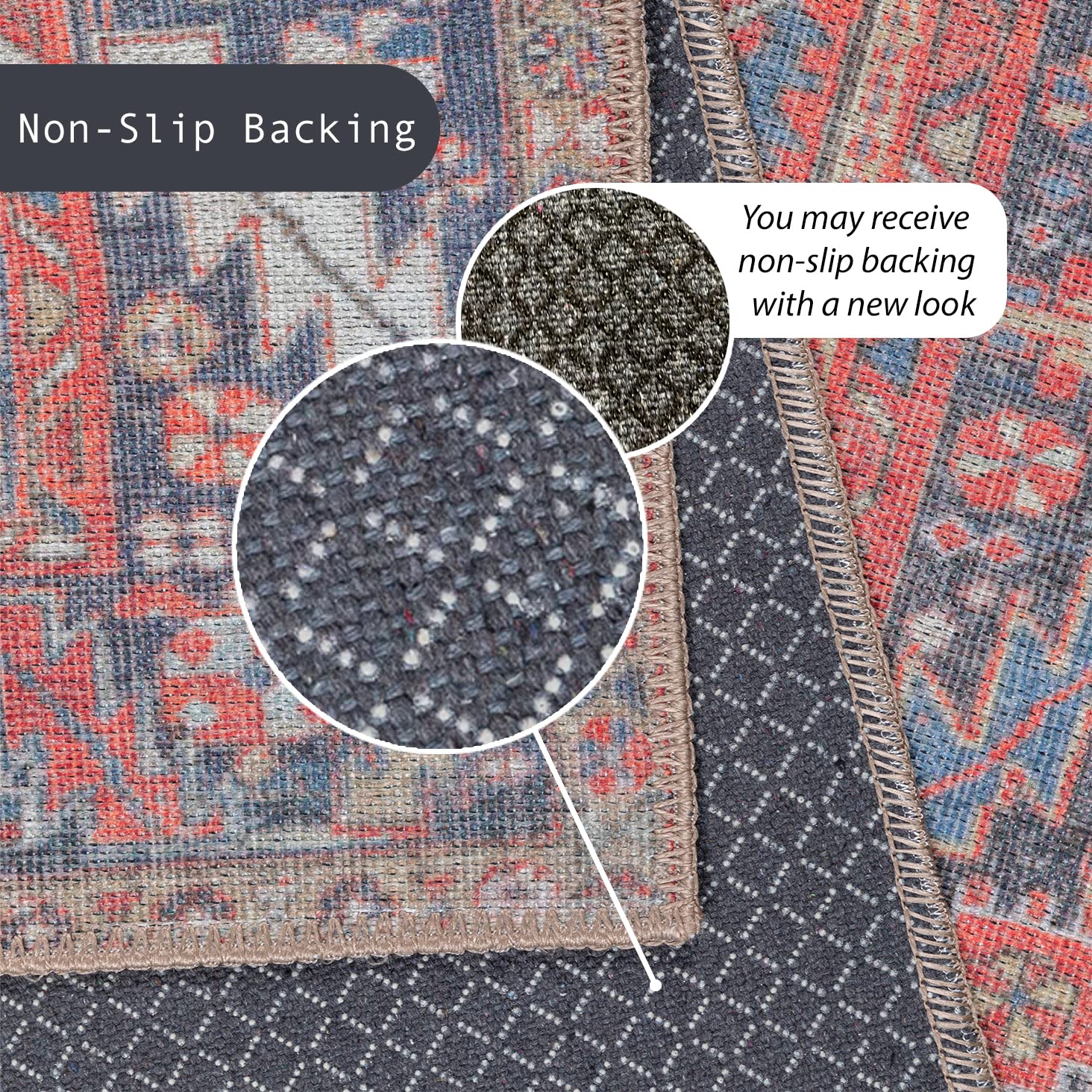 Bellini Rugs Machine Washable Rug with Non slip Backing, Living Room Rug, Kitchen Area Rug, Pet Friendly Area Rugs, Throw Rugs for Entryway, Home Floor Decor, 2' x 3'