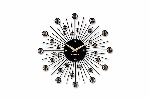 Karlsson Sunburst Wall Clock - Black & Gold