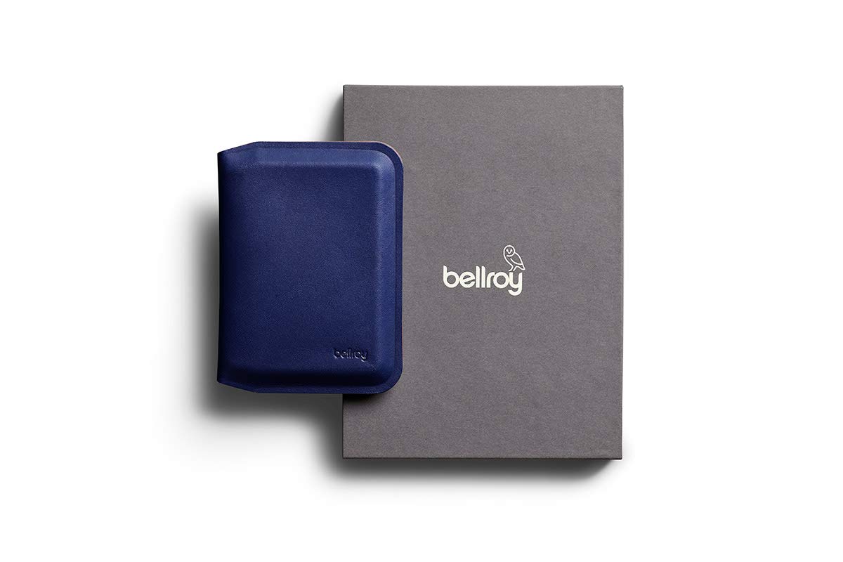 Bellroy Apex Slim Sleeve (Pre-molded Precision-cut Leather, RFID Protected, Magnetic Closure, Ultra Slim Bifold Design, Holds 6-8 Cards, Folded Note Storage) - Onyx