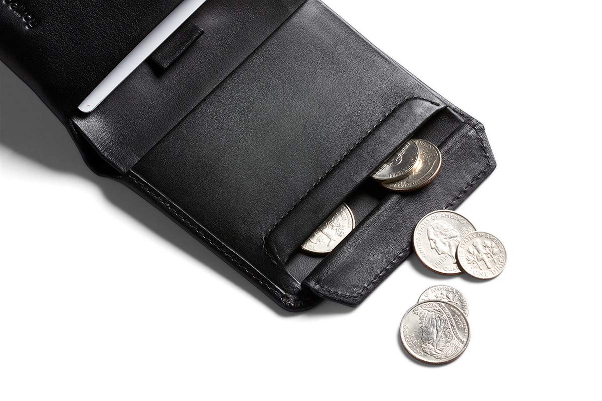 Bellroy Coin Wallet (Slim Coin Wallet, Bifold Leather Design, Holds 4-8 Cards, Magnetic Closure Coin Pouch) - Terracotta