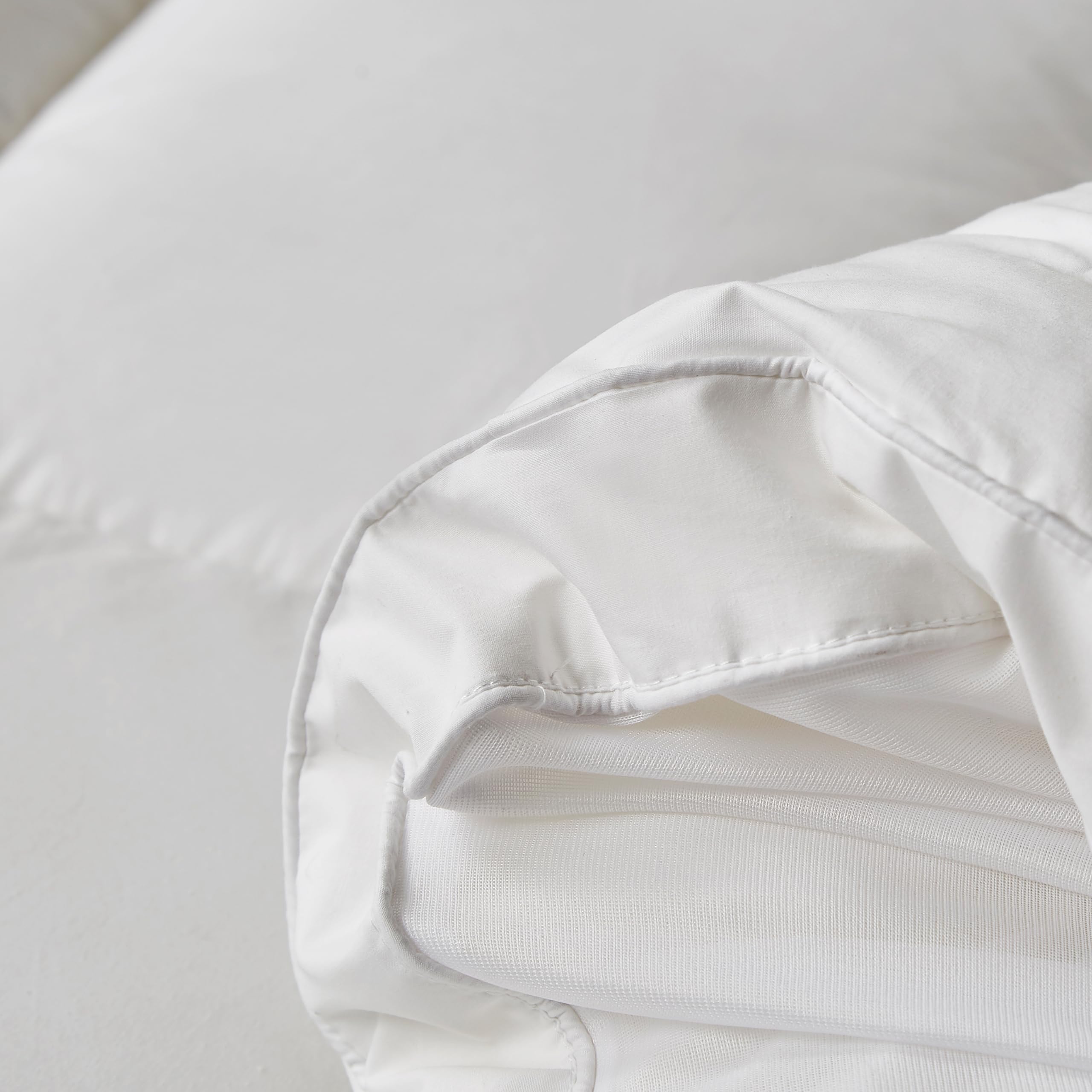Farm to Home Organic Cotton Mattress Protector Full Size - 2" Gusset Pillowtop Mattress Pad Cover Down Alternative Filled with 16 Inch Elastic Deep Pocket Mattress Topper β White