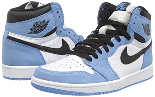 Nike Men's Air Jordan 1 Mid Shoes, White/University Blue-black, 9