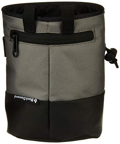 Black Diamond Mojo Zip Chalk Bag (New 2019) (Ash/Slate, Medium/Large)