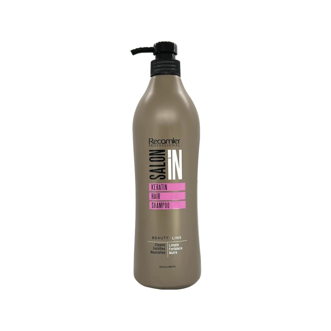 Recamier Salon'IN Keratin Hair Shampoo | Champu de Queratina Para Uso Profesional 33.8 Ounces 1 Mililiter