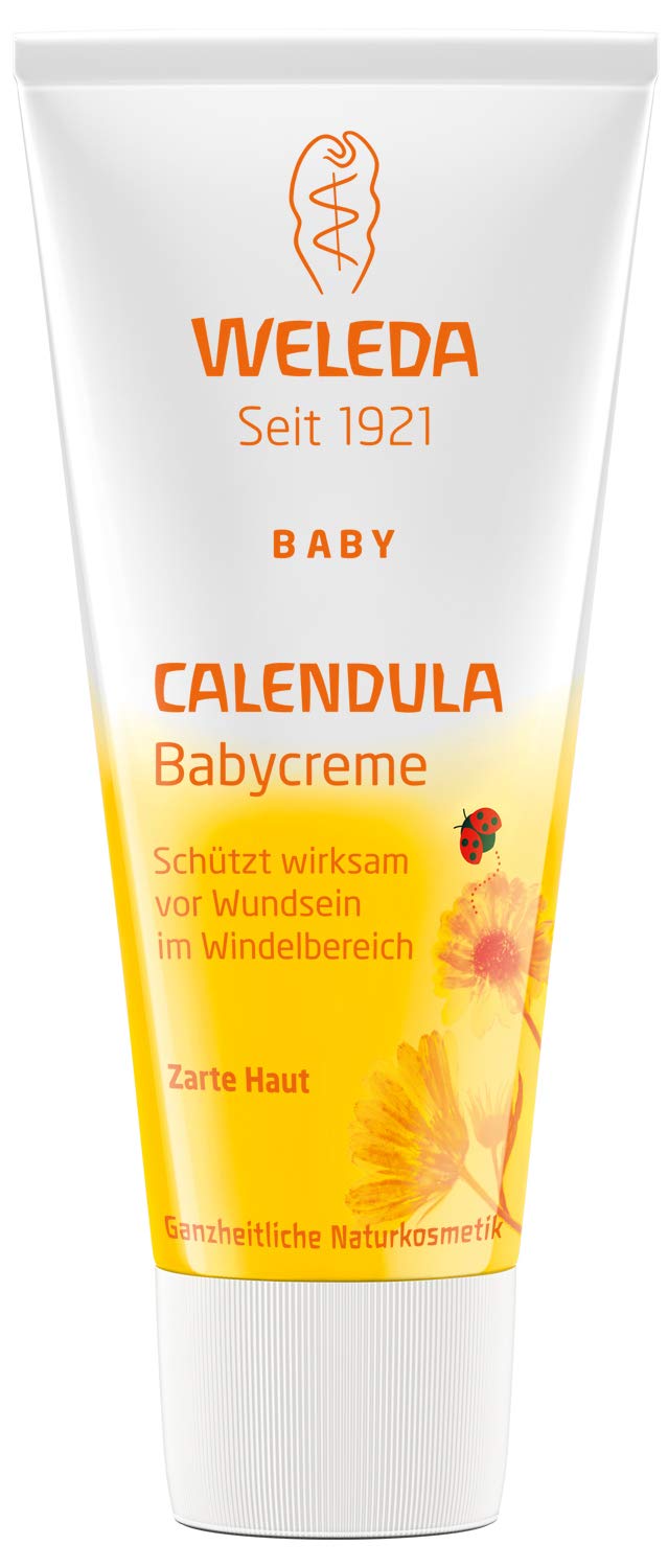 WELEDA Calendula Baby Cream - Protects Sensitive Baby Skin Against Soreness - The Ideal Care for The Diaper Area - Cares Gently & soothes Skin - Promotes Skin Regeneration - 75 ml