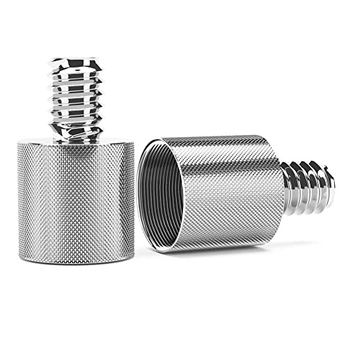 Boseen Mic Thread Screw Adapter, 3/8" Male to 5/8" Female Converter Threaded Screw Adapter for Microphone Stands and Mounts, 2PCS