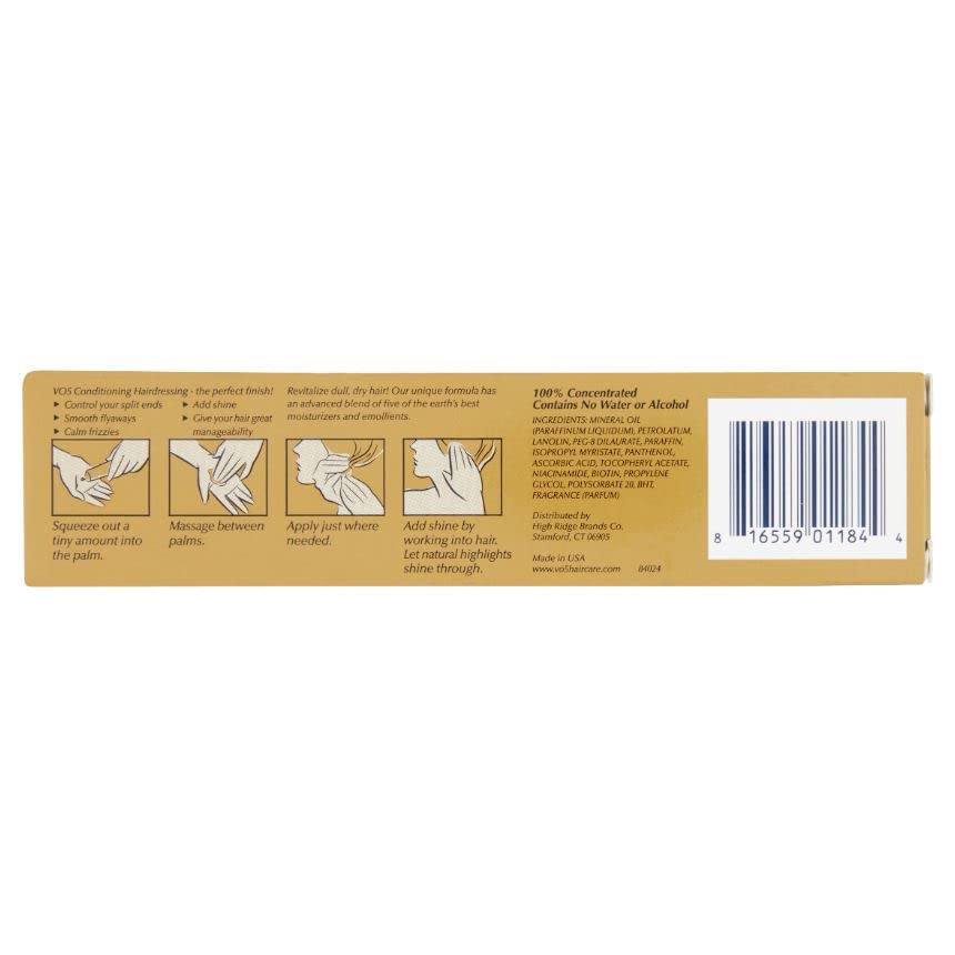 VO5 Cond Hairdressing NORM/DRY 1.5 OZ (Pack of 4)